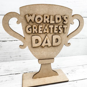 Worlds Greatest Dad Trophy DIY Kit | Dad Gift | Fathers Day Present ...