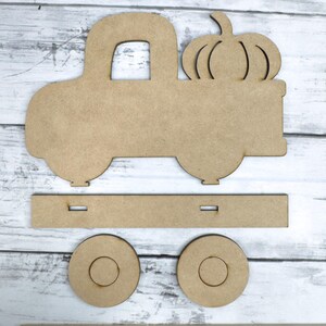 Little Fall Truck DIY Craft Kit | Farmhouse Autumn Wood Blank Shelf ...