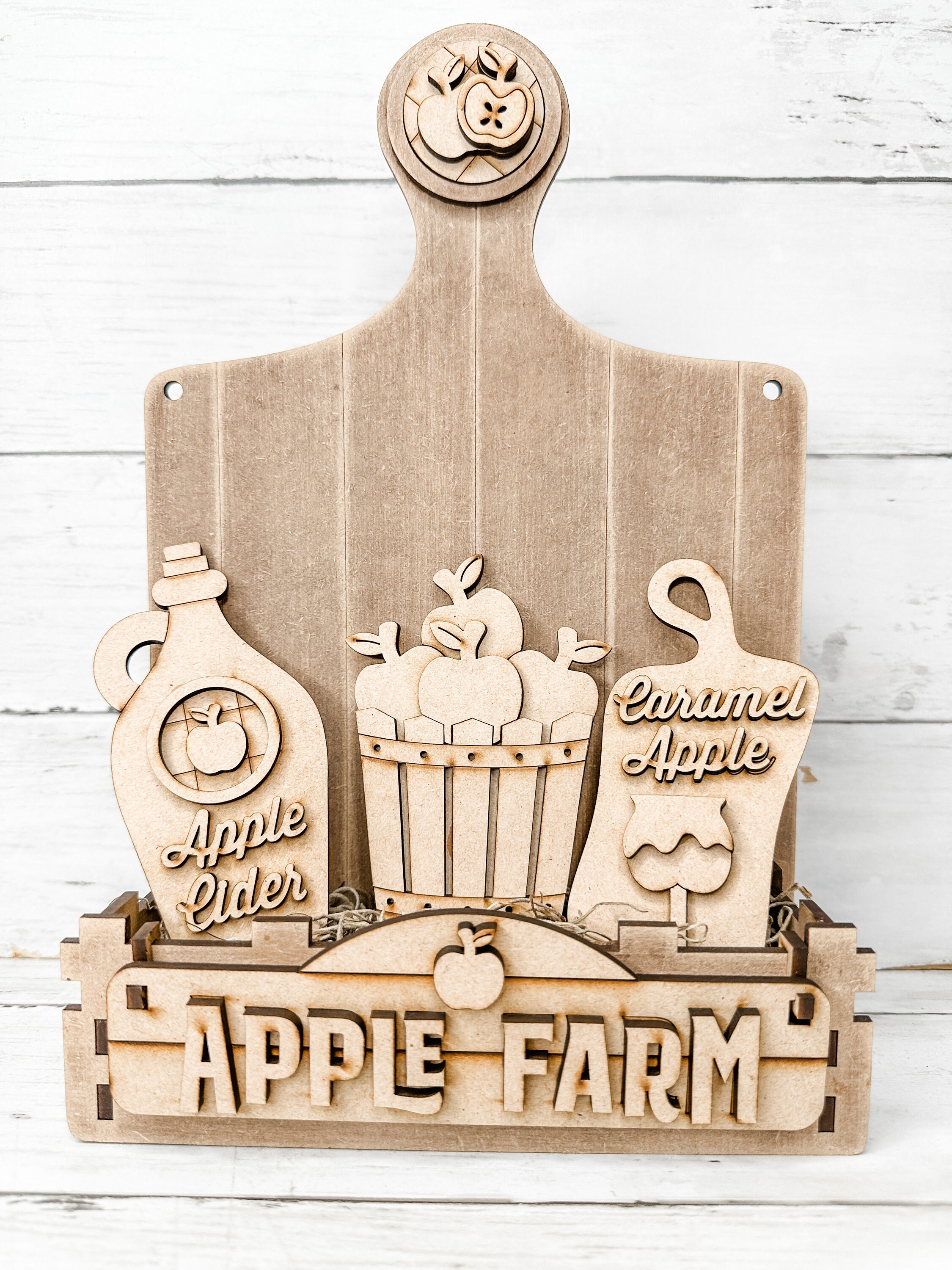 Apple Farm Interchangeable Insert DIY KIT Unfinished Wood - Etsy