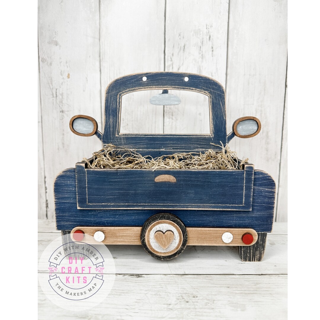 Truck Interchangeable Box Base DIY Craft Kit | Rustic Decor Wooden ...