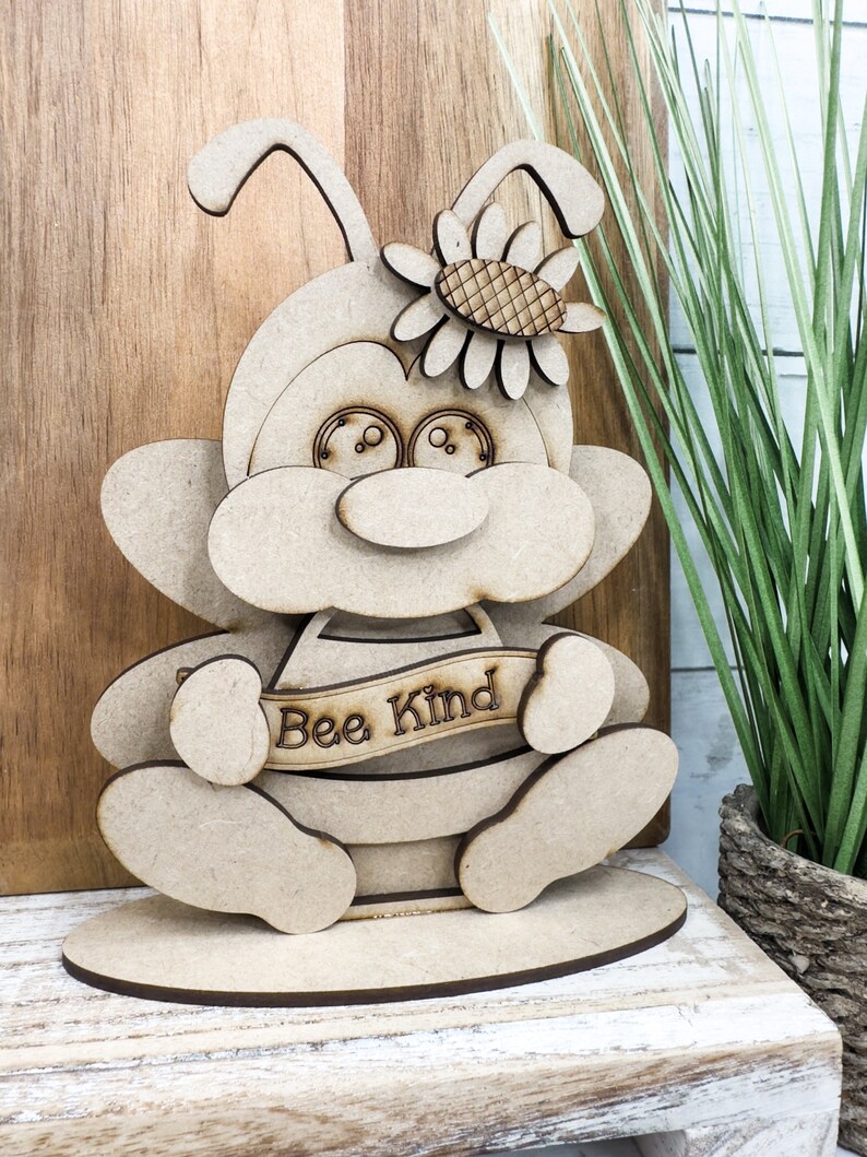 Cute Little Bee Kind Sitter DIY Kit | Wooden Summer Decor | Decorative ...