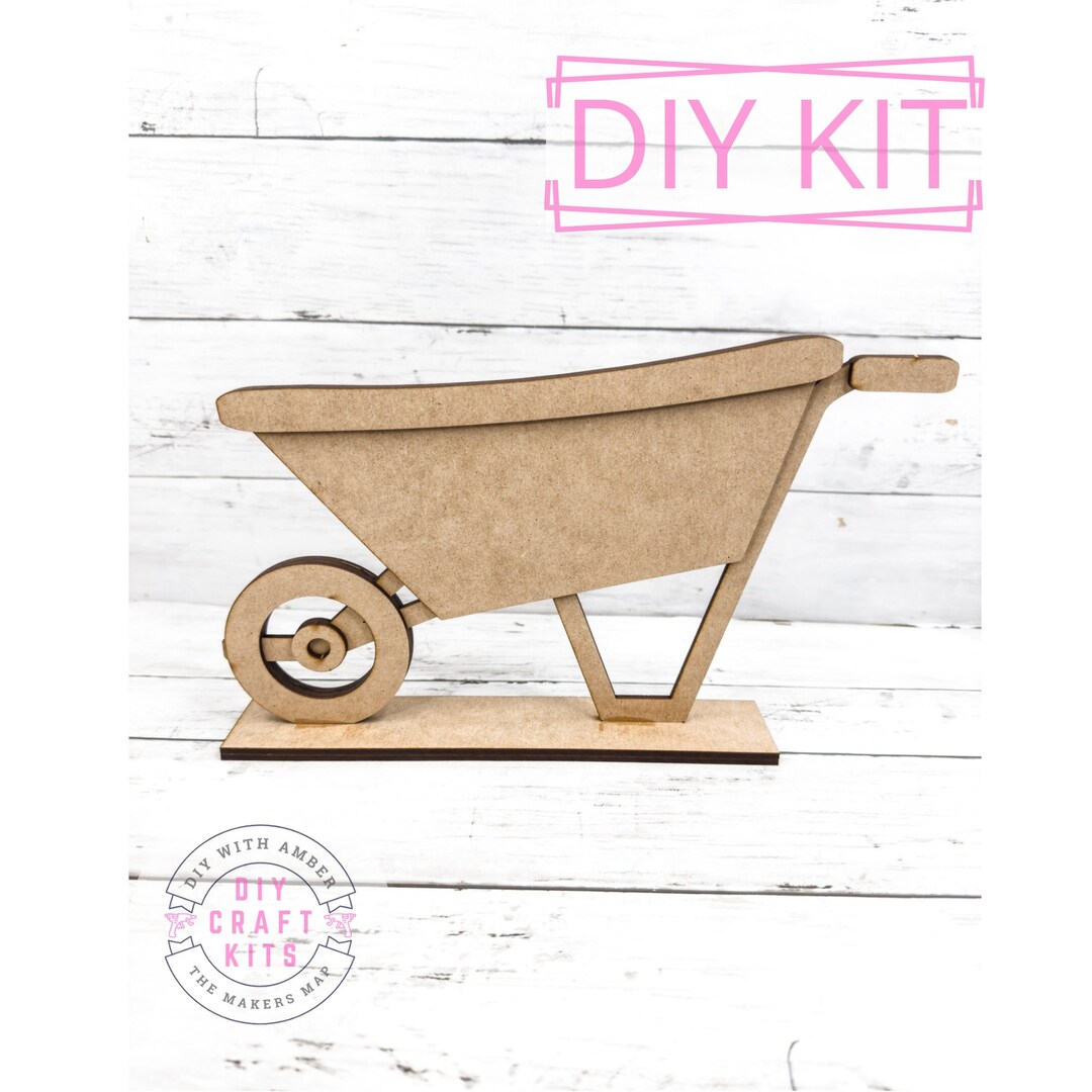 Wheelbarrow Base for Interchangeable Tab Inserts DIY Craft Kit ...