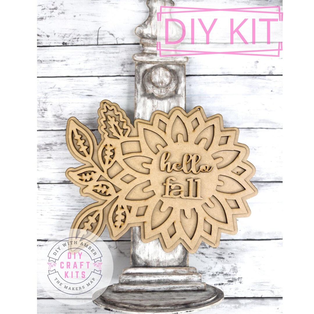 Sunflower Hello Fall Door Hanger DIY Craft Kit | Autumn Harvest ...