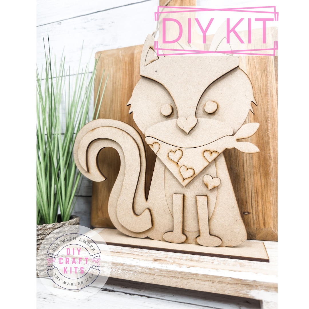 Standing Whimsical Fox DIY Kit Kid's Fox Craft Kit Fox Nursery Decor ...