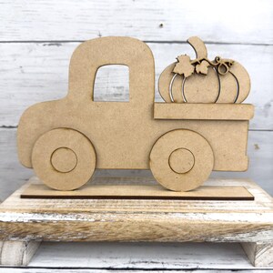 Little Fall Truck DIY Craft Kit | Farmhouse Autumn Wood Blank Shelf ...