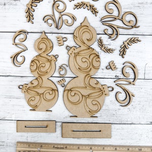 Stacked Flourish Ornaments DIY Craft Kit | Paint Your Own Christmas ...