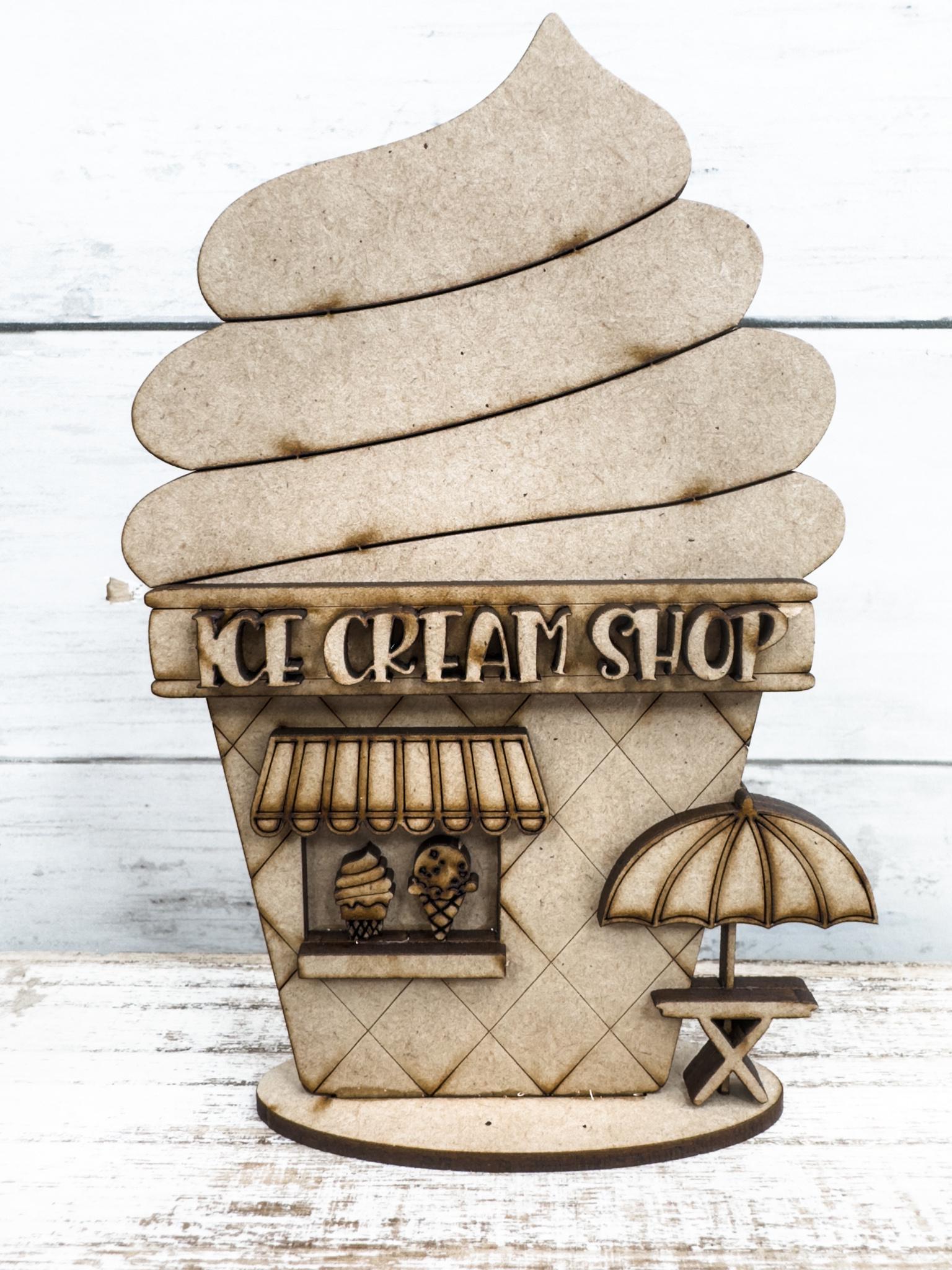 Little Cone Ice Cream Shop Shelf Sitter DIY Kit | Summer Sitter ...
