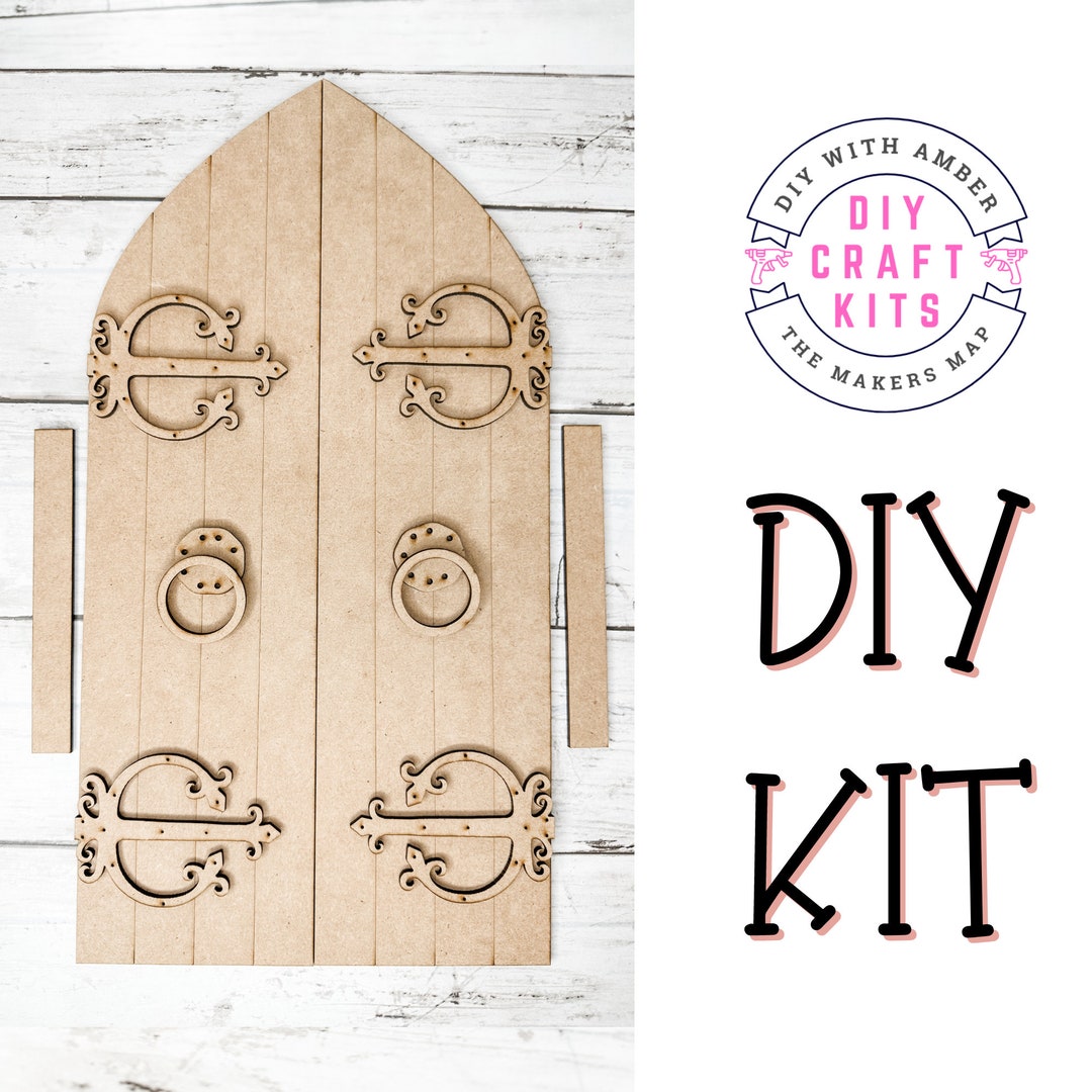 Old World Church Doors Crafting DIY Kit | Unfinished Wood Craft Blanks ...