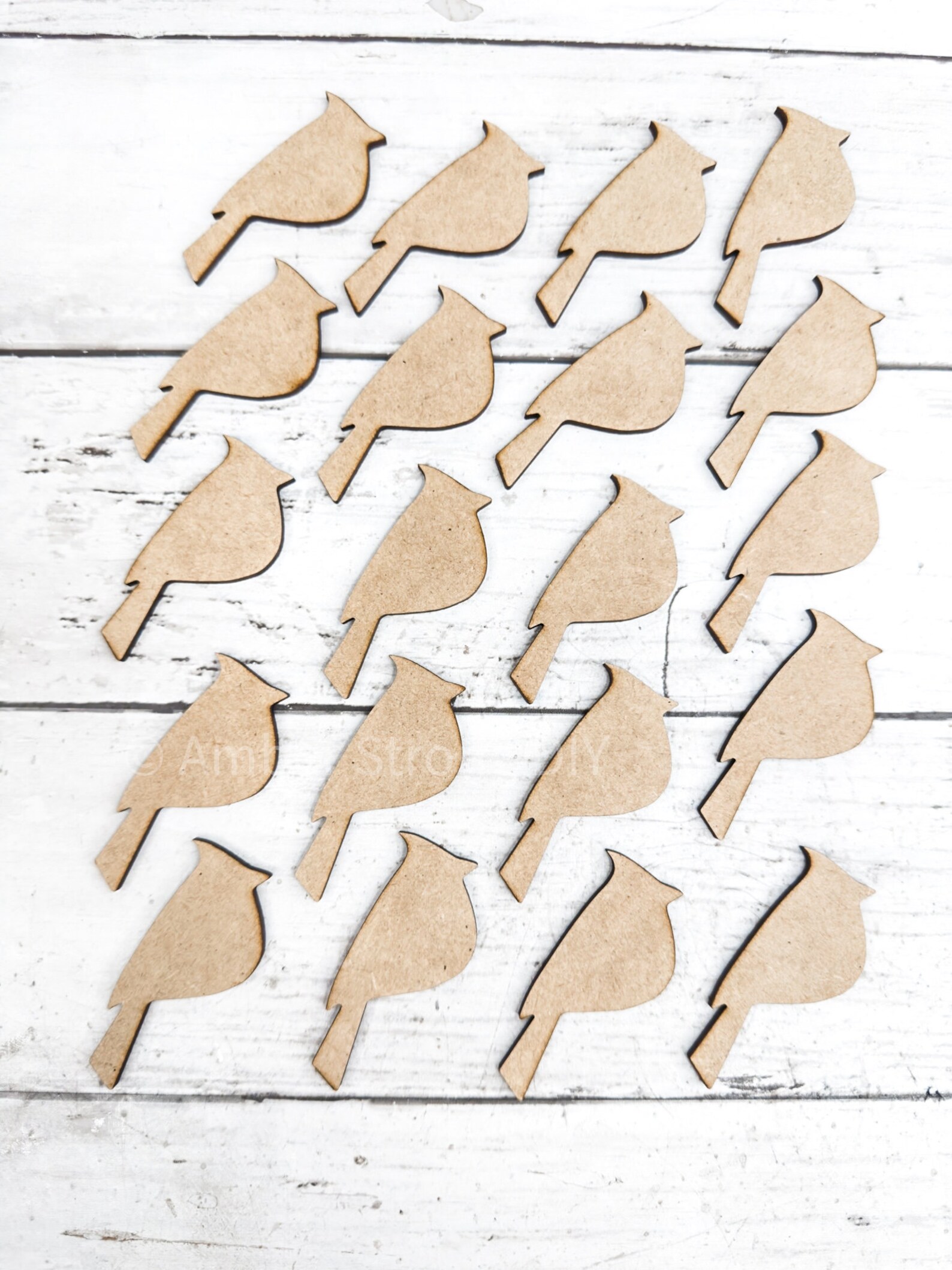 Mini Cardinal Wood Shapes Set | Wood Cutouts | Bird Decor | Bird ...
