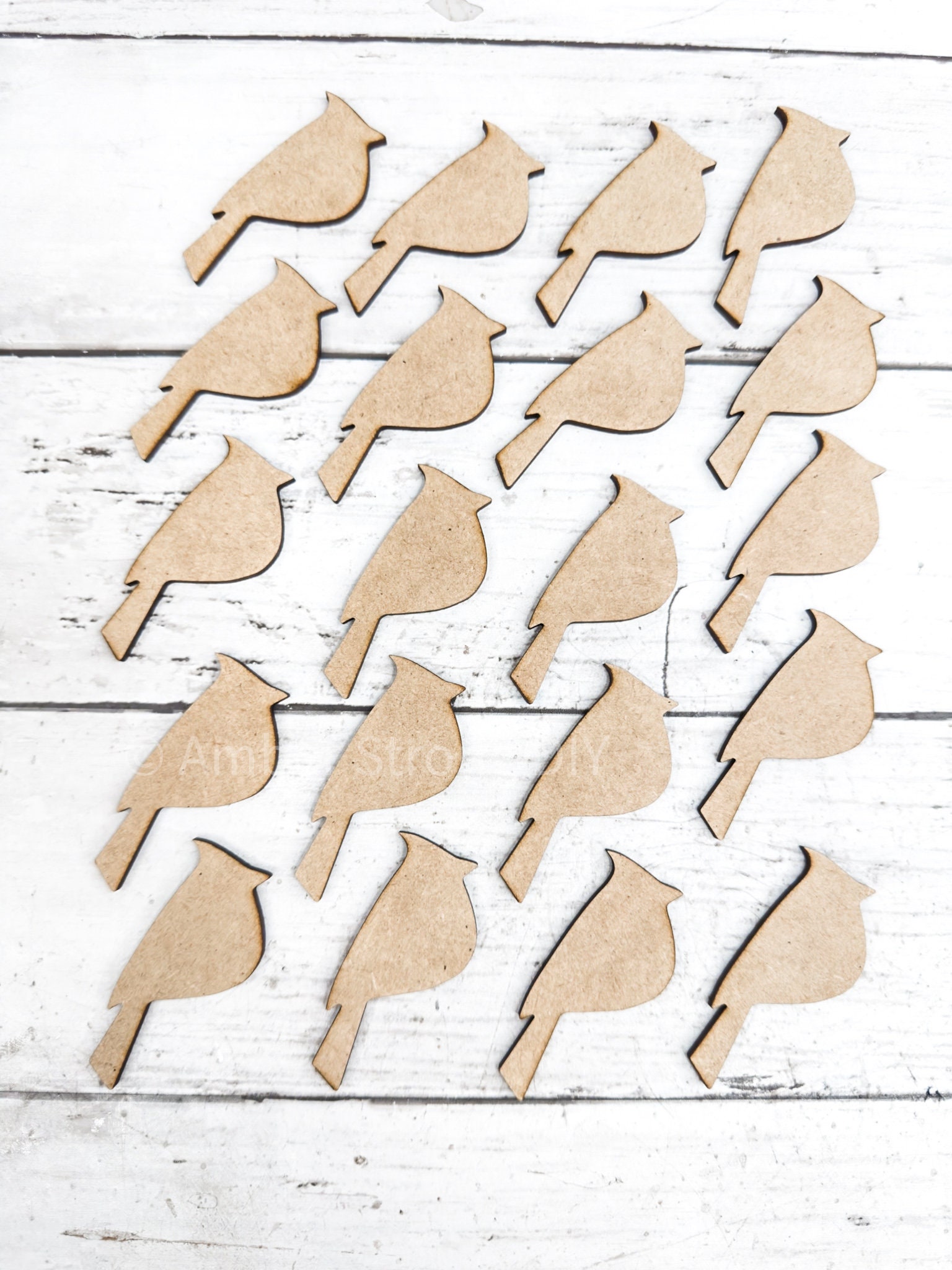 Mini Cardinal Wood Shapes Set | Wood Cutouts | Bird Decor | Bird ...