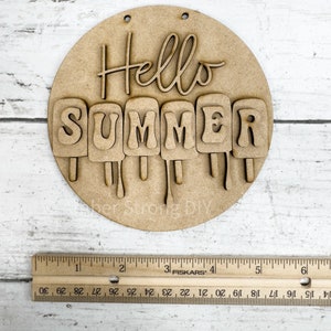 Hello Summer 5in Round Sign DIY Kit | Summer Decor | Summer Wall Art ...