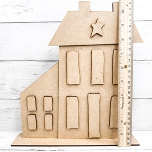 Saltbox House Side Story Shelf Sitter DIY Kit Primitive Saltbox ...