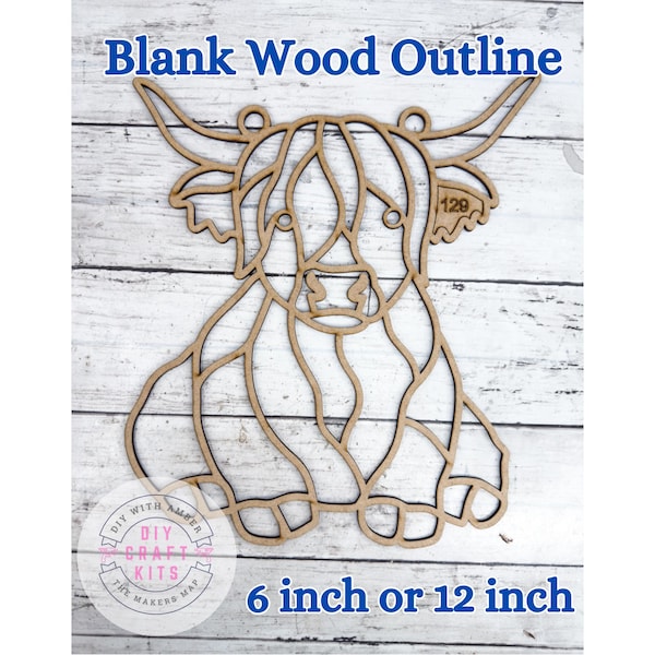 Highland Cow Wood Cutout Pattern - Etsy