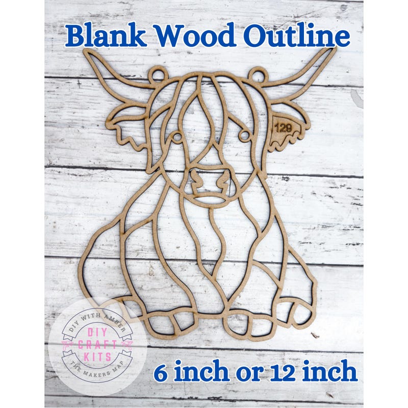 Highland Cow Wood Cutout Pattern - Etsy