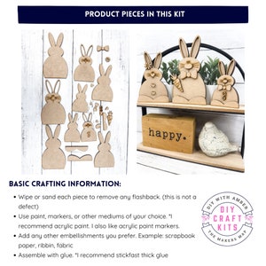 Bunny Friends Sitters DIY Kit | Family Bunny Craft |whimsy Easter ...