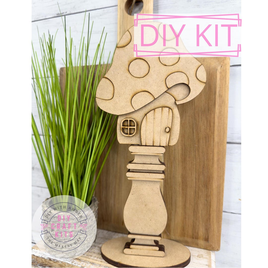 Mushroom House Insert for Interchangeable Spindle Base | Cottage Core ...