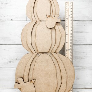 Stacked Pumpkins DIY Craft Kit | Standing Pumpkin | Wooden Fall Decor ...