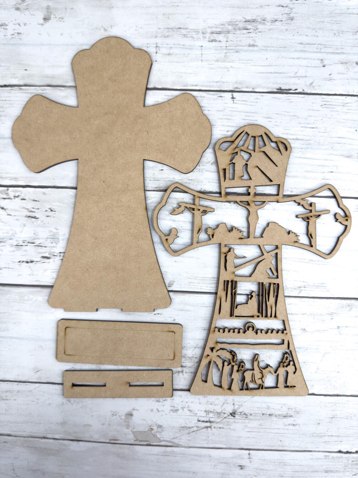 Story of Jesus Cross DIY Kit | Wooden Blank Cross | Religious Easter ...