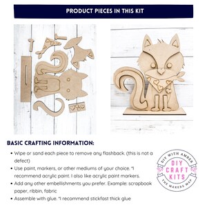Standing Whimsical Fox DIY Kit Kid's Fox Craft Kit Fox Nursery Decor ...