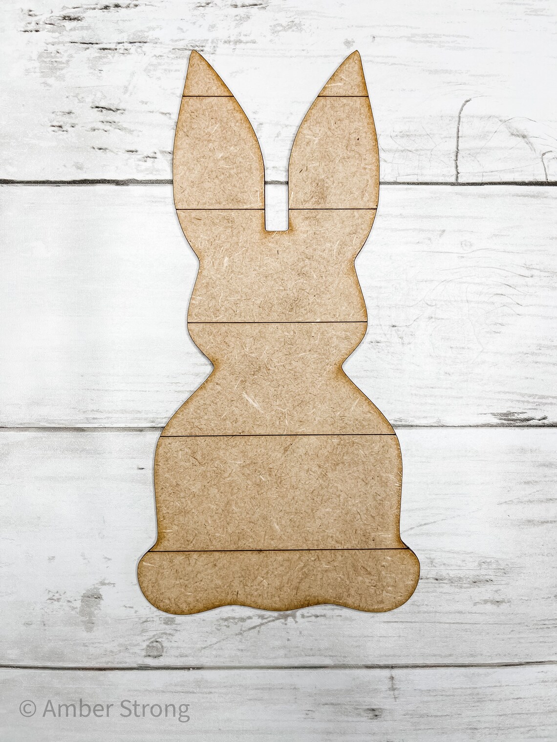 Shiplap Bunny Shape Cut Outs Style 2 DIY Kit | Bunny Shape Craft ...