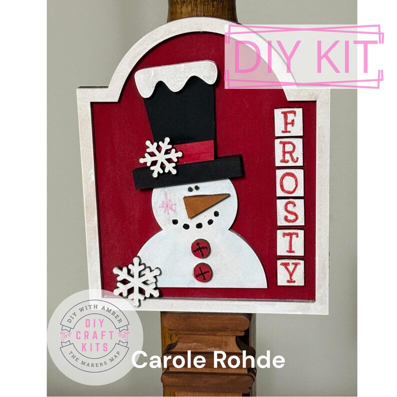 Frosty Snowman Insert for Interchangeable Spindle Base | Winter Coffee ...