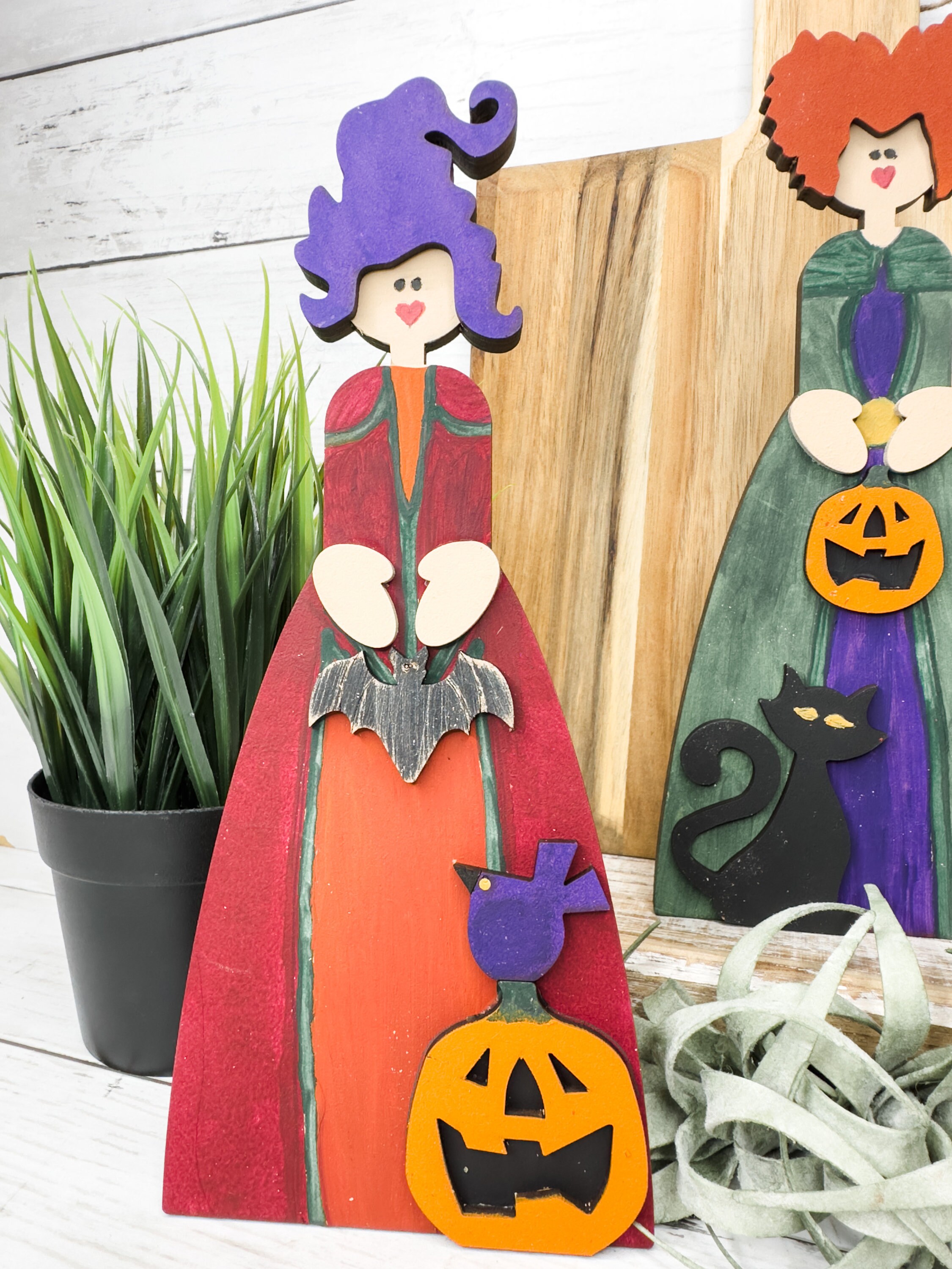 Sanderson Sisters Witch Set of 3 DIY KIT Shelf Sitter | Unfinished Wood ...