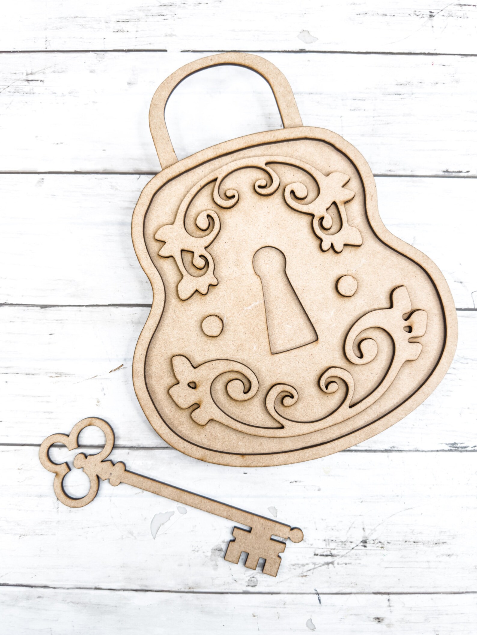 Antique Padlock and Key Sign DIY Kit | Vintage Home Decor Craft ...