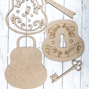 Antique Padlock and Key Sign DIY Kit | Vintage Home Decor Craft ...