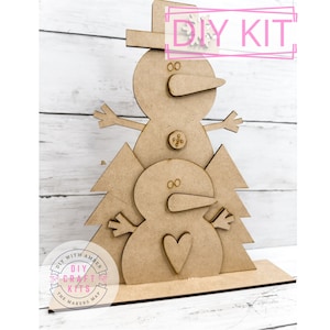 Snow Buddies DIY Craft Kit | Paint Your Own | Winter Seasonal Decor ...