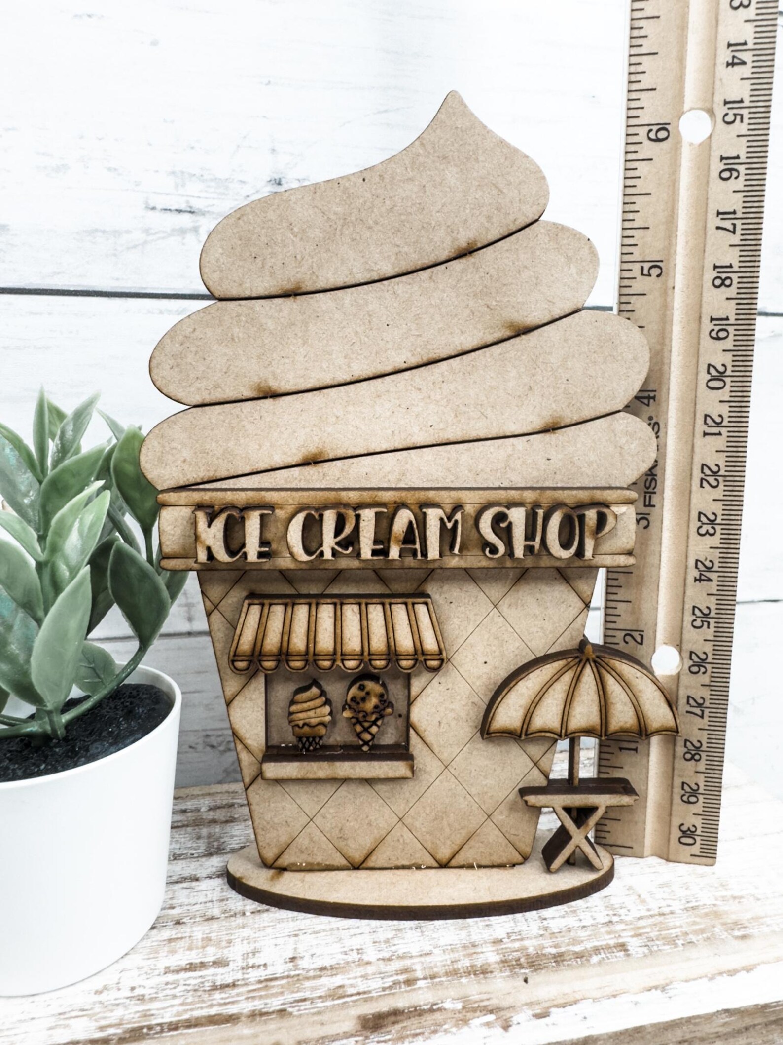 Little Cone Ice Cream Shop Shelf Sitter DIY Kit | Summer Sitter ...