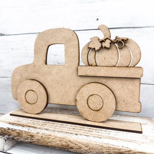 Little Fall Truck DIY Craft Kit | Farmhouse Autumn Wood Blank Shelf ...