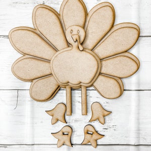 Wooden Turkey DIY Craft Kit | Standing Turkey | Fall Decor | Turkey ...