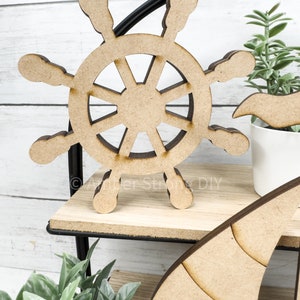 Sailboat Anchor and Captains Wheel DIY Kit | Nautical Decor | Coastal ...