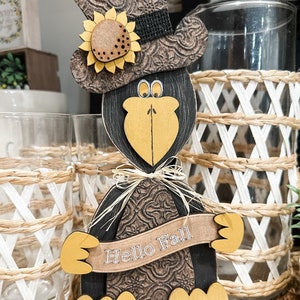 Hello Fall Standing Crow DIY Craft Kit | Wooden Fall Decor | Spooky ...