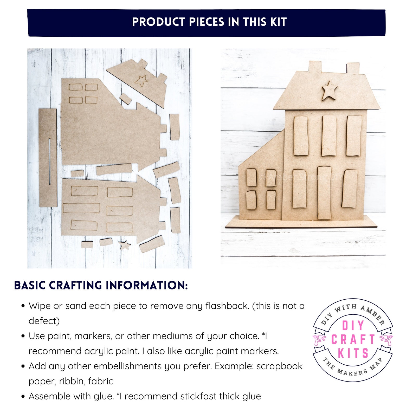 Saltbox House Side Story Shelf Sitter DIY Kit | Primitive Saltbox ...