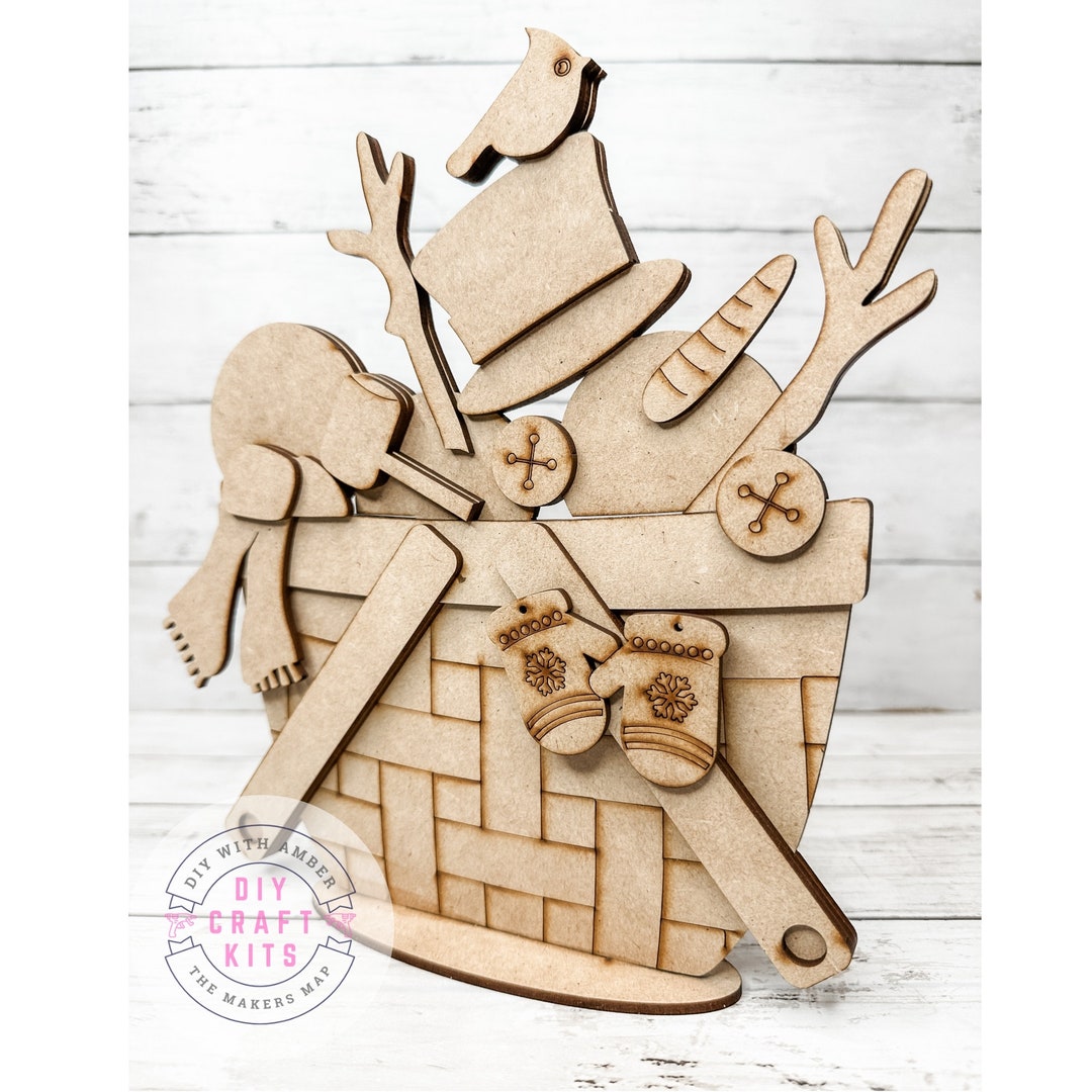 Melted Snowman Slot Insert for Interchangeable Bases DIY Craft Kit ...