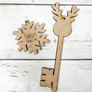 Santa’s Magic Key Ornament DIY Craft Kit Unfinished Wood Blank Ready to ...