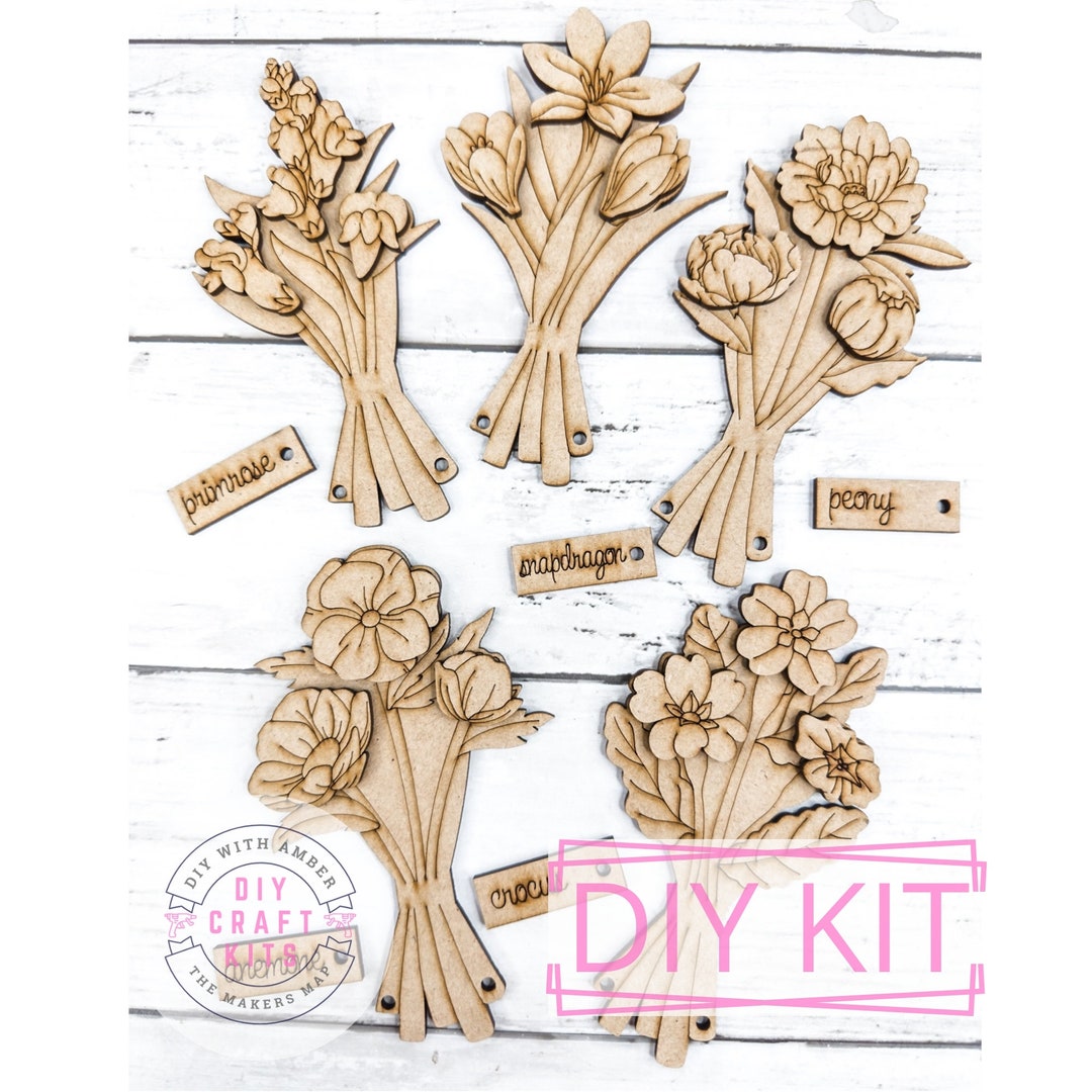 Flower Bunches for Banner DIY Kit | Spring Floral Decorative Garland ...