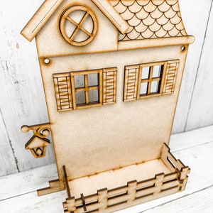 Tall House Interchangeable Box Base DIY Craft Kit | Rustic Decor Wooden ...