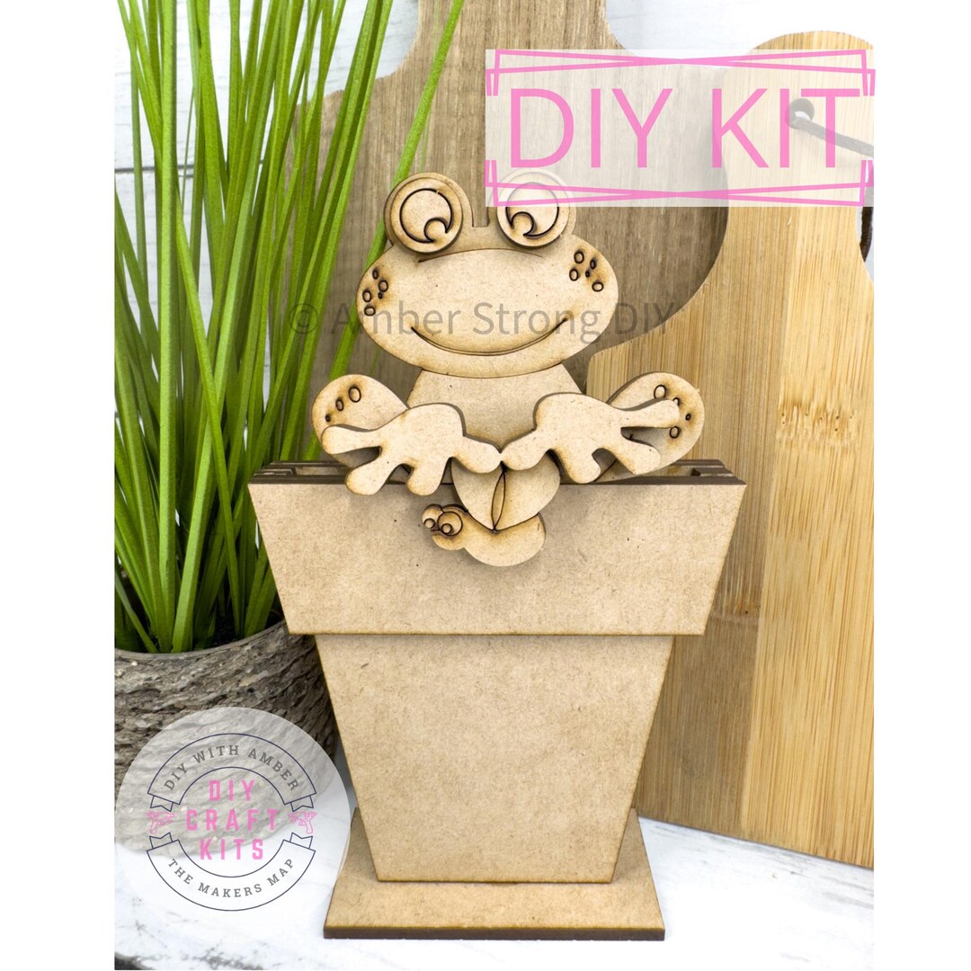 Frog With Fly Pad Hugger DIY Craft Kit | Frog Decor | Frog Lover Gift ...