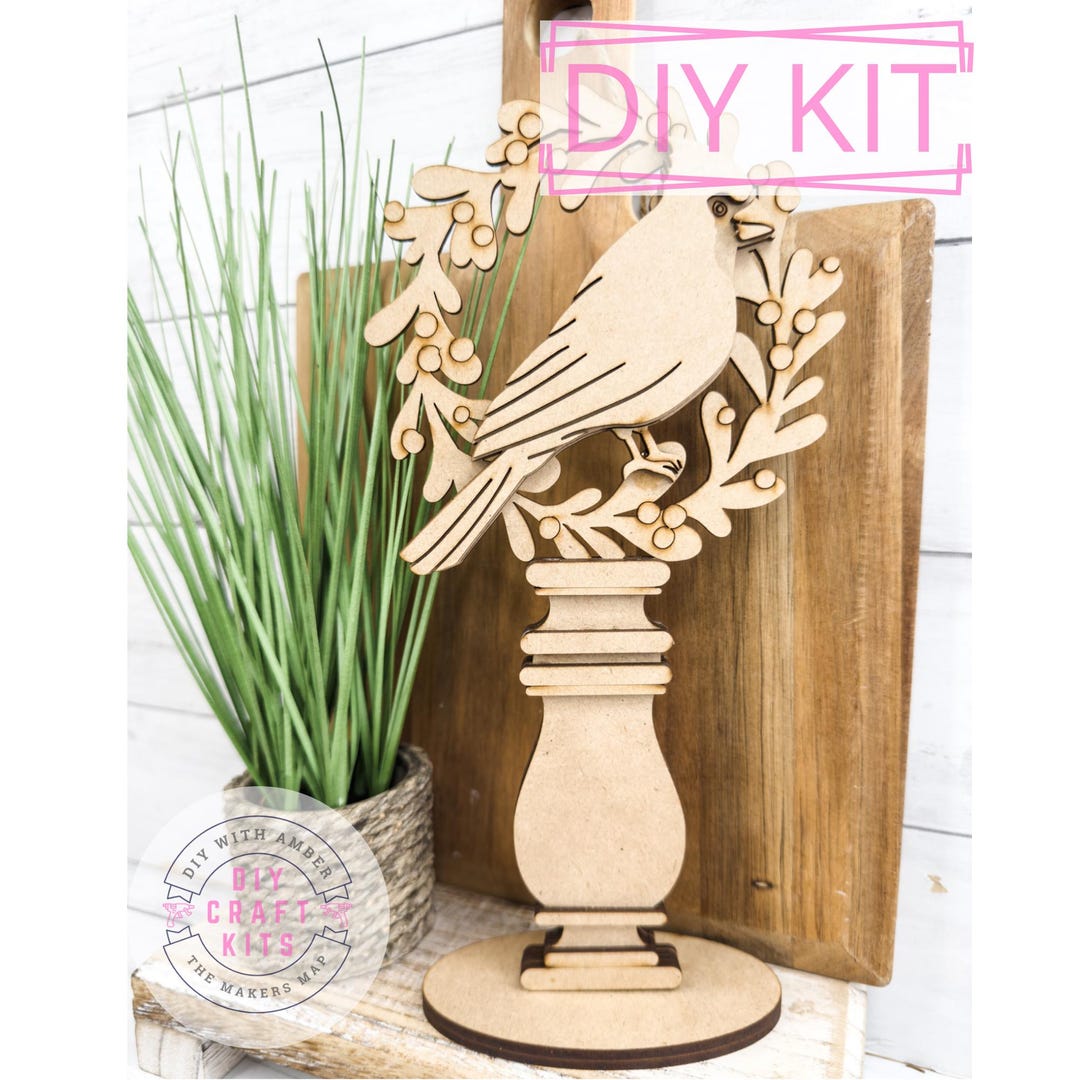 Cardinal Wreath Insert for Interchangeable Spindle Base | Christmas ...