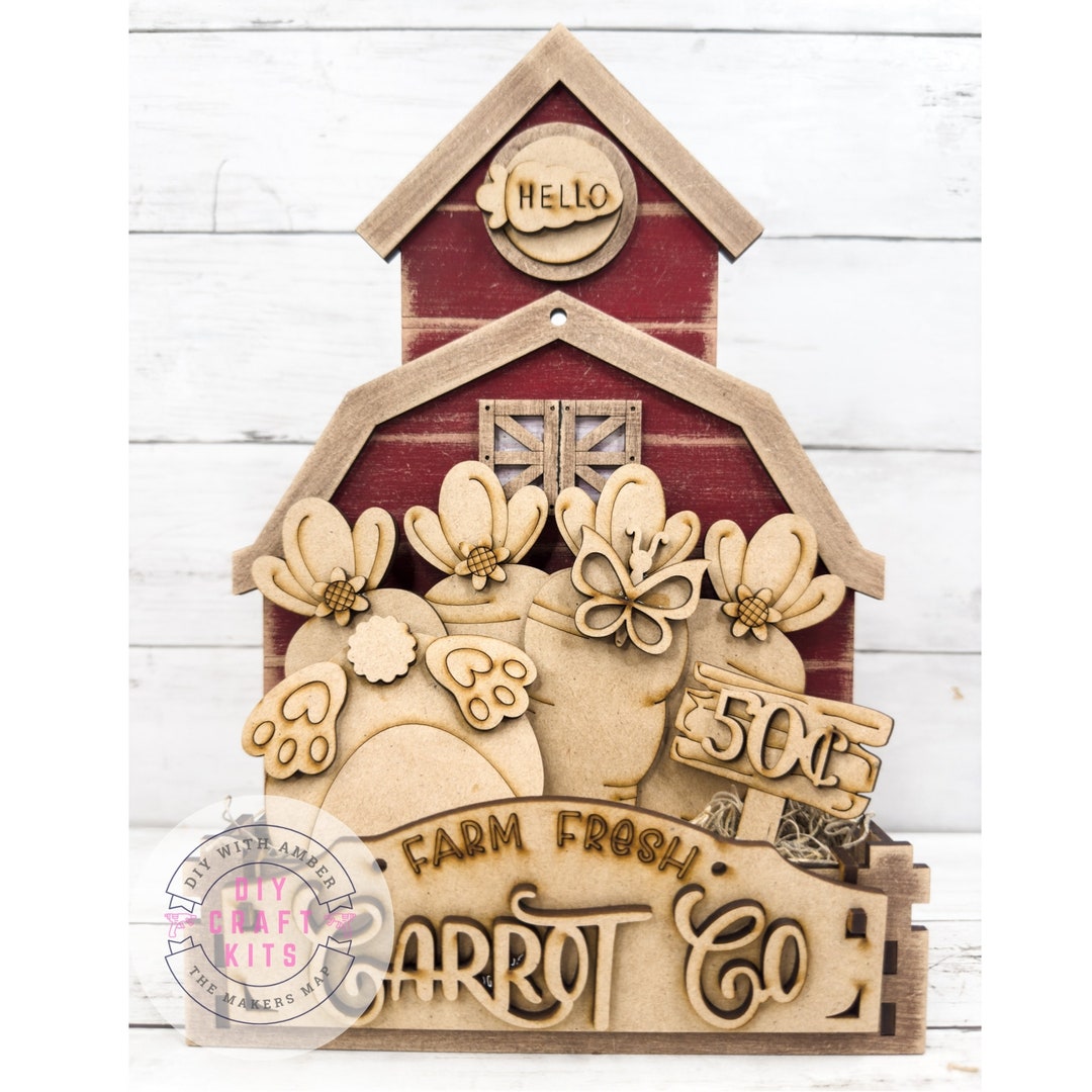 Carrot Co Insert for Box Interchangeable Bases DIY Craft Kit | Wood ...