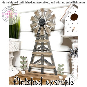 Windmill DIY Kit | Farmhouse Decor | Everyday Decorative Craft | Wood ...