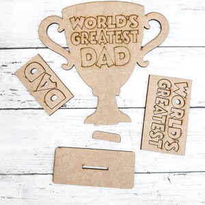 Worlds Greatest Dad Trophy DIY Kit | Dad Gift | Fathers Day Present ...