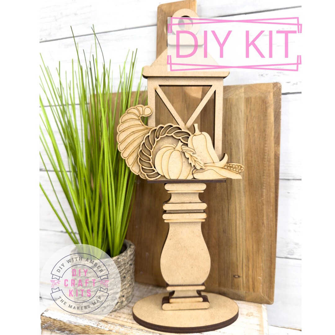 Cornucopia Lantern Add on Insert DIY Craft Kit | Thanksgiving | Fall ...