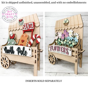 Market Cart Interchangeable Box Base DIY Craft Kit | Rustic Decor ...