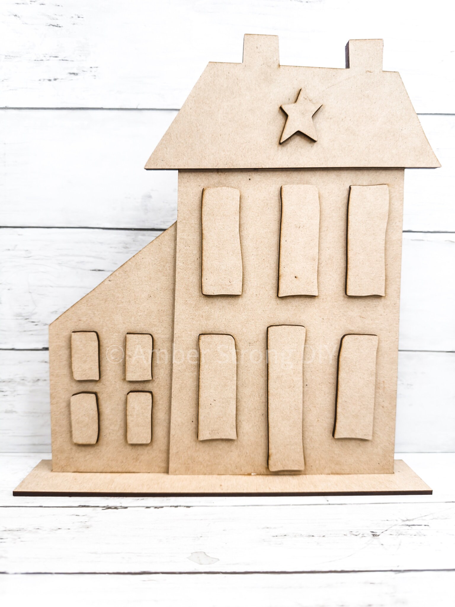 Saltbox House Side Story Shelf Sitter DIY Kit | Primitive Saltbox ...