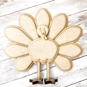 Wooden Turkey DIY Craft Kit | Standing Turkey | Fall Decor | Turkey ...