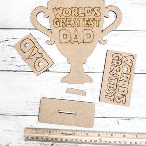 Worlds Greatest Dad Trophy DIY Kit | Dad Gift | Fathers Day Present ...