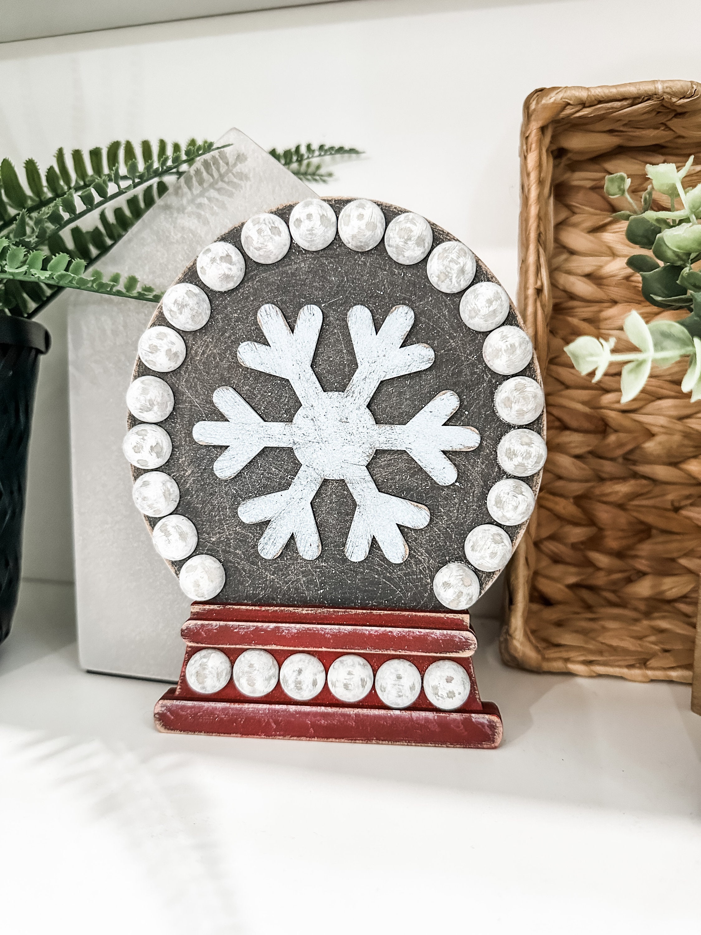 Snow Globe With Snowflake Cut Out DIY Kit | Unfinished Wood Craft ...